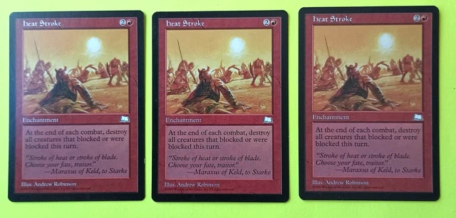 MAGIC THE GATHERING MTG Weatherlight HEAT STROKE X 3 R VLP/EX 1997 ...
