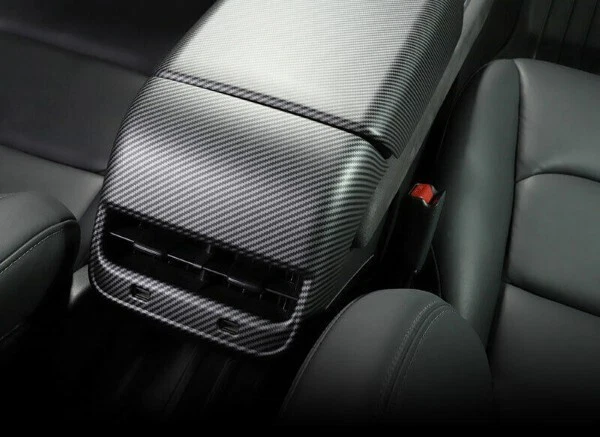 TESLA MODEL Y 3 2017-2023 Matte Carbon Fiber Rear Air Vent Outlet Cover ...