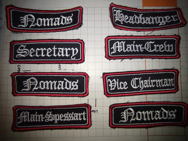 MC AUFNÄHER PATCH Biker Rocker Kutte Motorradclub Pin Plaketten EUR 2 ...