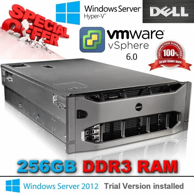 DELL POWEREDGE R910-4X E7-4860-2.26Ghz 40-CORE-256GB DDR3-16x300GB 2.5 ...
