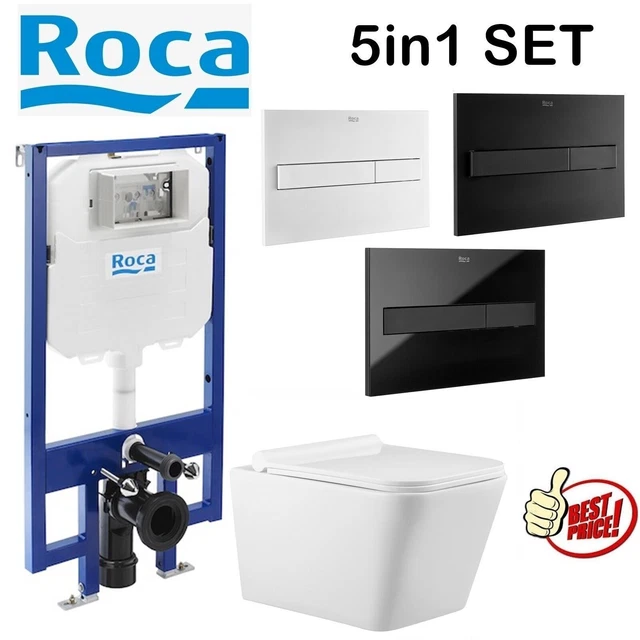 ROCA COMPACT 80MM Concealed Cistern Wc Frame Rimless Wall Hung Toilet ...