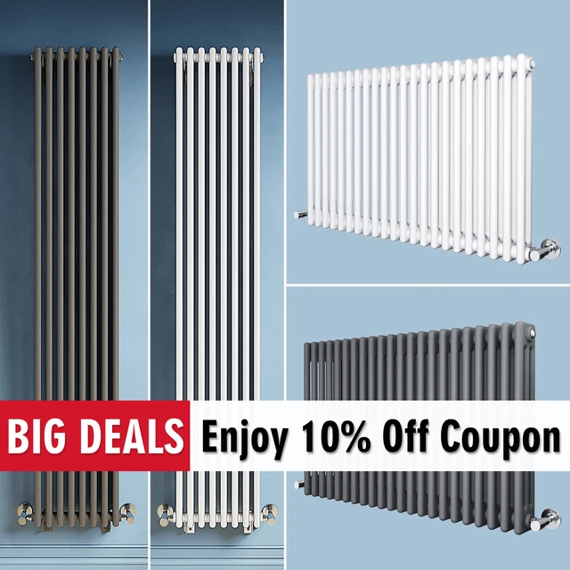 CAST IRON RADIATOR Traditional 2 3 Column Vertical Horizontal Central ...