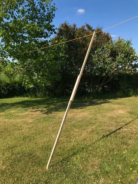 WOODEN EXTENDABLE WASHING Line Prop Pole UK Handmade NaturalWood ...