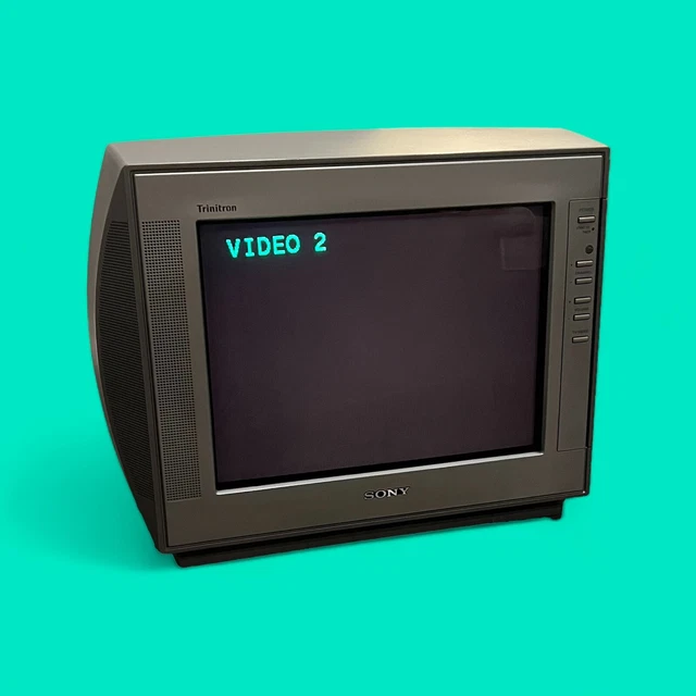 SONY KV-13FM12 TRINITRON 13" CRT TV Video Gaming - Working Great! Grey ...