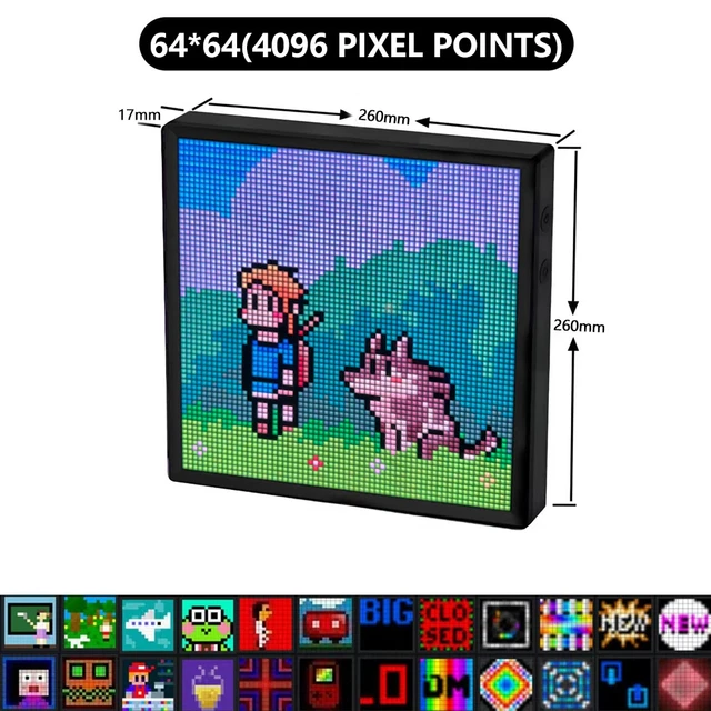 LED PIXEL DISPLAY 64X64 RGB LED Matrix Panel Programmable Pixel Art ...