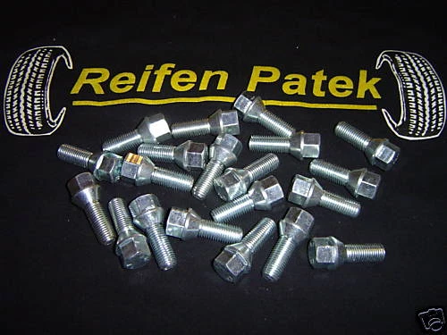 16 RADSCHRAUBEN RADBOLZEN M12x1,25x22 für Stahlfelgen Ford KA , Fiat ...