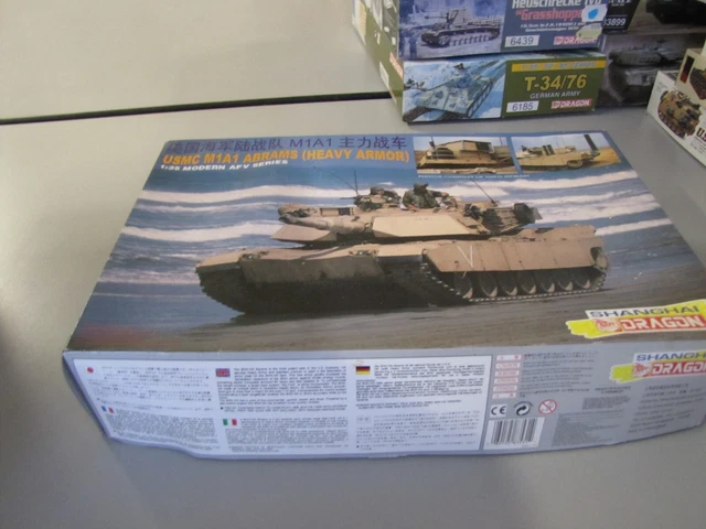 DRAGON 1:35 CHAR Tank M1A1 Usmc Abrams Heavy Armor 3531 Kit Modern Afv Series EUR 7,90 - PicClick FR