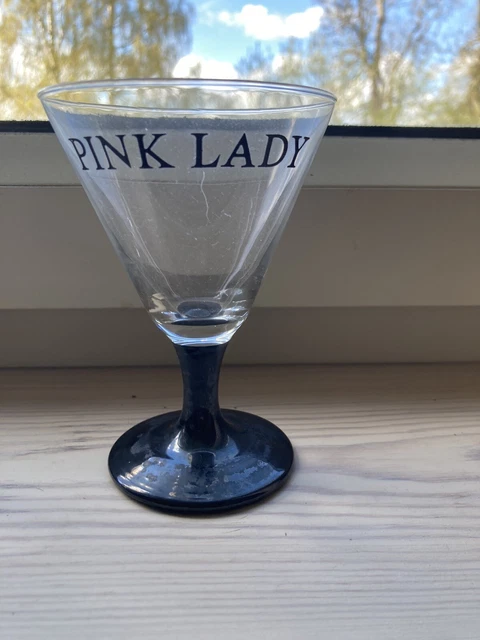 VINTAGE RETRO 1960S 70s Pink Lady Cocktail Glass Bar Advertising Party ...