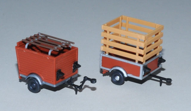 PREISER 1150, 2 Pkw Anhänger für Viehtransport, H0, neu EUR 3,50 - PicClick DE