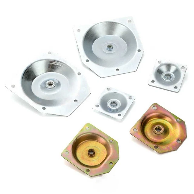 CONNECTING TABLE FEET Set Mounting Plates Galvanized Iron Legs Fixing ...