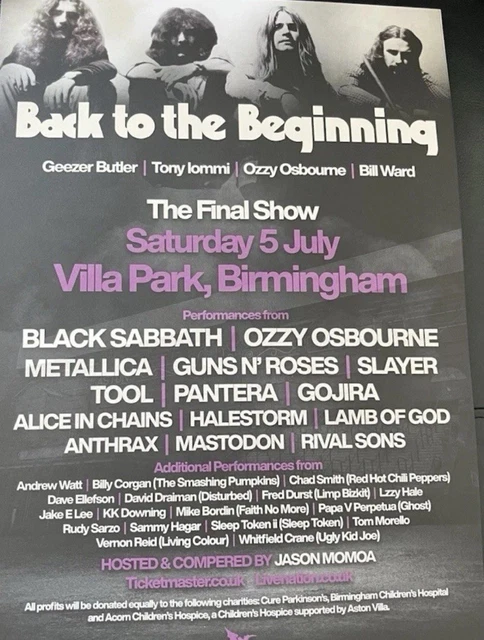 BLACK SABBATH BACK TO THE BEGINNING POSTER 2025 Original Limited 2000 £ ...