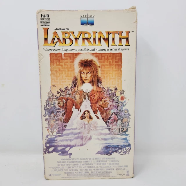 LABYRINTH (VHS, 1986) Vintage Fantasy Adventure Jim Henson Film David ...