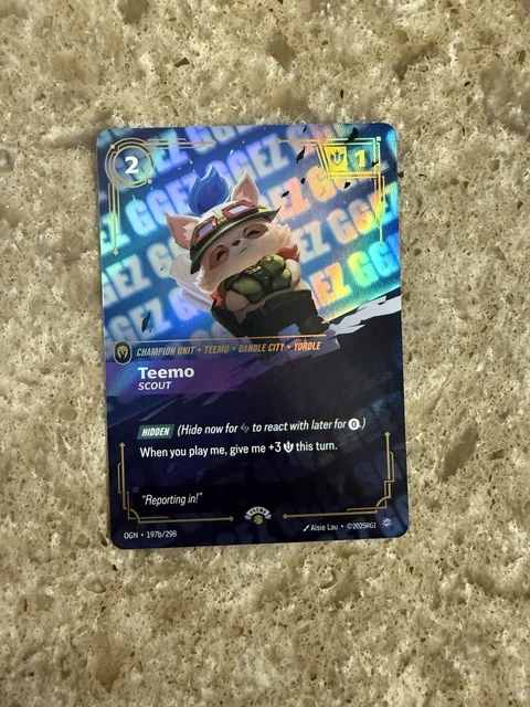 RIFTBOUND LEAGUE OF Legends - Teemo Scout (GGEZ), #197b/298 $400.00 ...