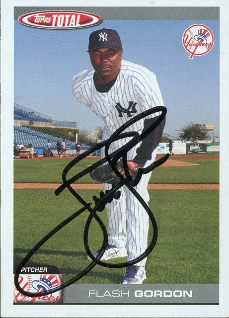 2004 TOPPS TOTAL TOM FLASH GORDON carte signée RC yankees royals cubs ...