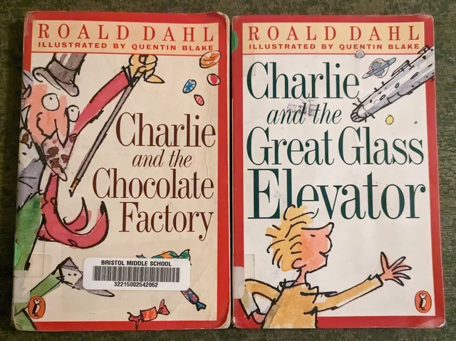 CHARLIE AND THE Chocolate Factory + Glass Elevator by Roald Dahl ...