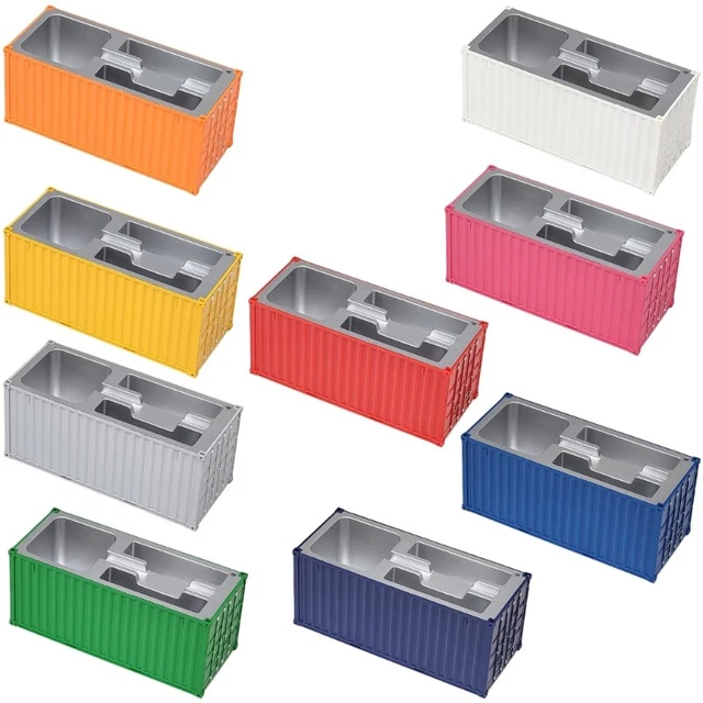 SHIPPING CONTAINER PEN Holder with Name Card Holder Desk Pen Pencil ...