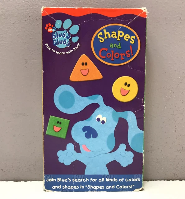 NICK JR BLUE’S Clues VHS Video Tape Shapes & Colors Nickelodeon BUY 2 ...