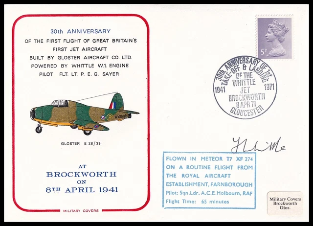 JET ENGINE INVENTOR SIR FRANK WHITTLE Signed 1971 GB First GB Jet ...