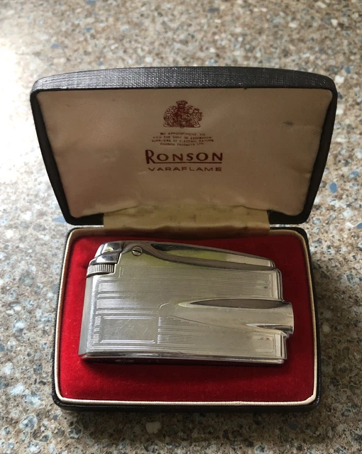 VINTAGE RONSON VARAFLAME Gas Lighter, Original Box - Working Condition ...