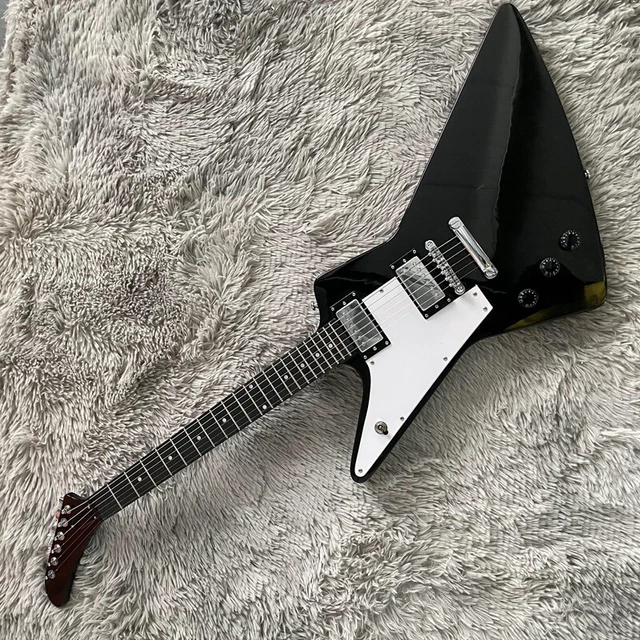 BLACK LEFT-HANDED ELECTRIC Guitar Solid Black Fretboard HH Pickups ...