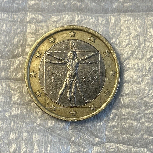 PIÈCE 1 EURO italienne Rare de Léonard de Vinci 2003 TRES RARE EUR 250 ...
