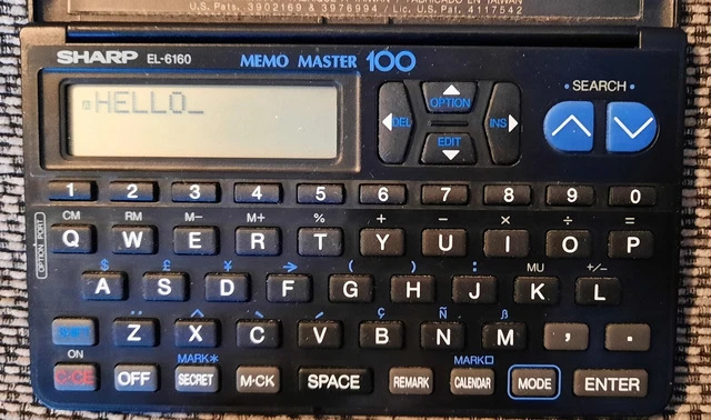 SHARP EL6160 MEMO Master 100 Electronic Organizer £7.00 - PicClick UK