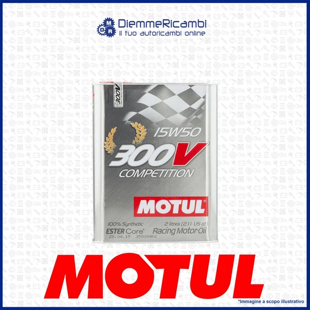 2 LITRES HUILE Motul 300V 15W50 Competition Ester Core - Racing Motor ...