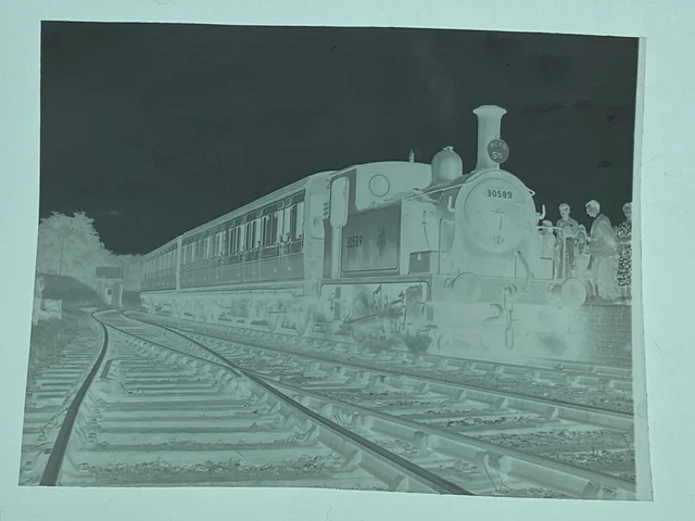 STEAM LOCO LOCOMOTIVE 30589 Railway Negative 4D-9 £4.99 - PicClick UK