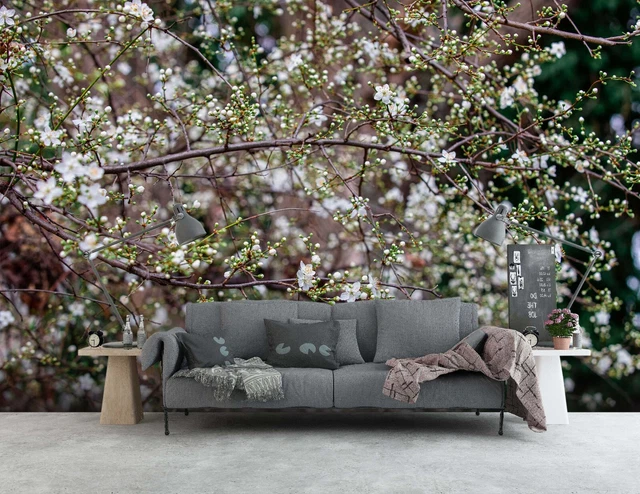3D FLOWER BRANCH E2766 Wallpaper Mural Paper Wall Print Indoor Murals ...
