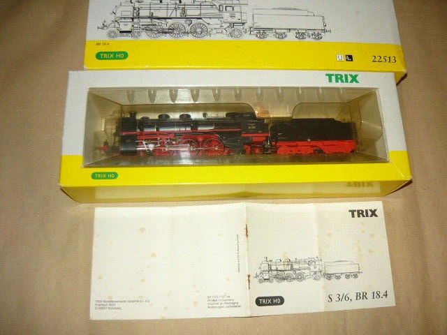 TRIX 22513 LOCOMOTIVA Vapore Br 18/4 Drg Ferrovie Tedesche Treni Scala ...