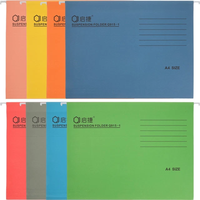 OFFICE FILE FOLDER 8-Piece Office Suspension Folder Hanging File Holder ...
