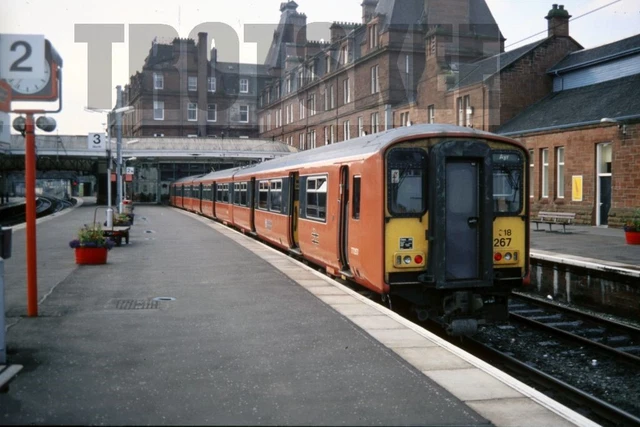 35MM SLIDE BR British Rail Electric EMU Class 318 318267 Ayr 1988 ...