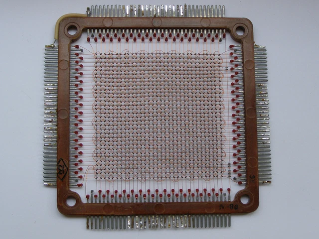SOVIET RAM MAGNETIC Ferrite Core Memory M-1 Plate 128 byte 1980 SKU ...
