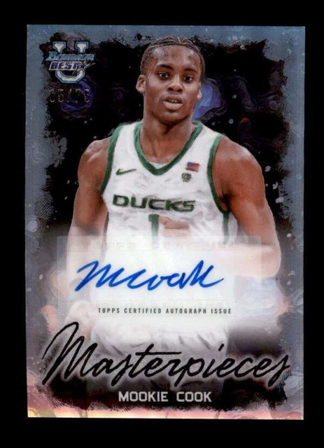 MOOKIE COOK 2023/24 Bowman Chrome University Chefs-D'œuvre Auto Rc #05/ ...
