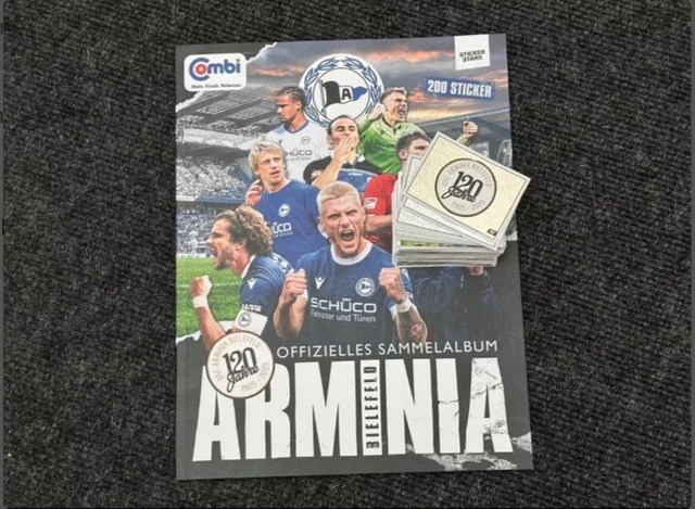 VOLLSTÄNDIGES ARMINIA BIELEFELD Sticker Album 120 Jahre Combi Sammeln ...