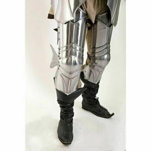 GOTHIC LEG GUARD Armor Set Medieval Knight Crusader Spartan 18GA Steel ...