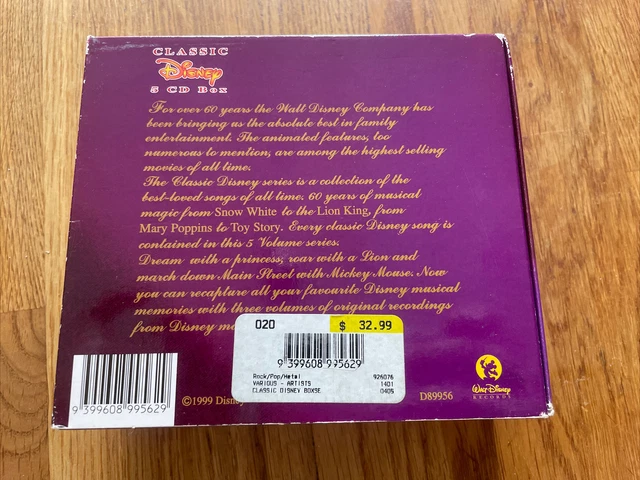 CLASSIC DISNEY 5 CD Set 60 Years of Musical Magic Music (CD, 1999 ...