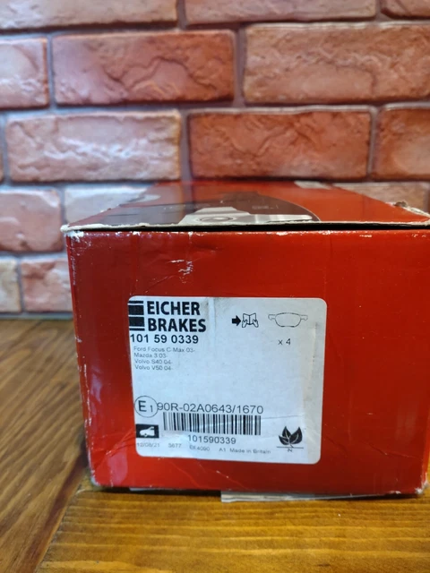 EICHER BRAKE PADS 101 59 0339 (Ford/Mazda/Volvo) £12.00 - PicClick UK