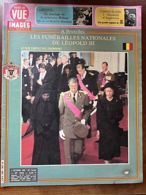 POINT DE VUE 7/10/1983; A Bruxelles; les funérailles nationales de Léopold III EUR 4,20 ...