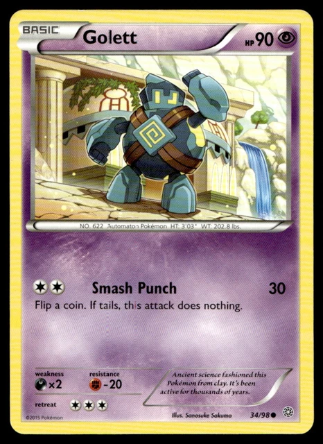 GOLETT XY - Ancient Origins 34/98 MP Pokemon TCG | Buy 10 Get 10 Free ...