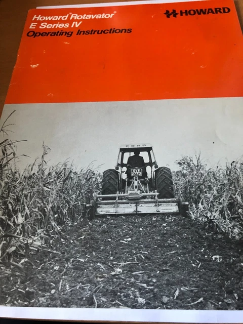 HOWARD ROTAVATOR E Series Iv Models E50 E60 E70 Illustrated Spare Parts ...