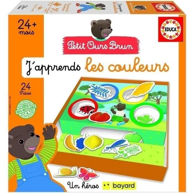 JEU D'APPRENTISSAGE - EDUCA - J'Apprends Les Couleurs - Petit ours brun ...