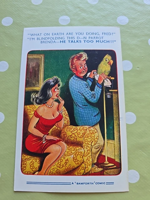 VINTAGE SAUCY SEASIDE Comic Postcard Bamforth Black Triangle No 1859 £4 ...