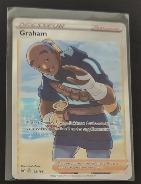 CARTE POKÉMON GRAHAM Full Art 192/196 EB11 Origine Perdue FR EUR 10,00 ...