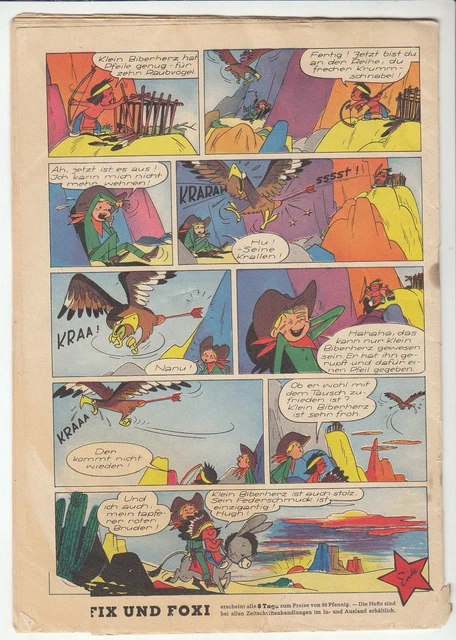 FIX UND FOXI 1958 Nr. 114 altes Original in mäßigen Zustand ! EUR 1,00 ...