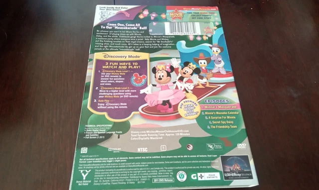MICKEY MOUSE CLUBHOUSE: Minnies Masquerade (DVD, 2011) Disney with slip ...