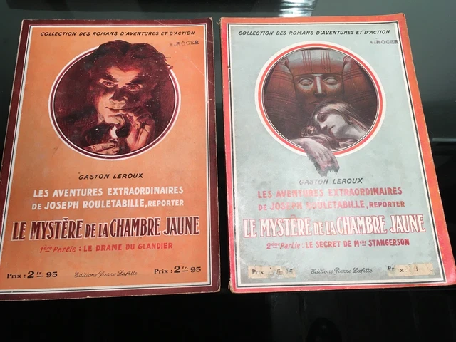 GASTON LEROUX.LE MYSTÈRE de la chambre jaune.2 vol.p.laffite,hachette ...