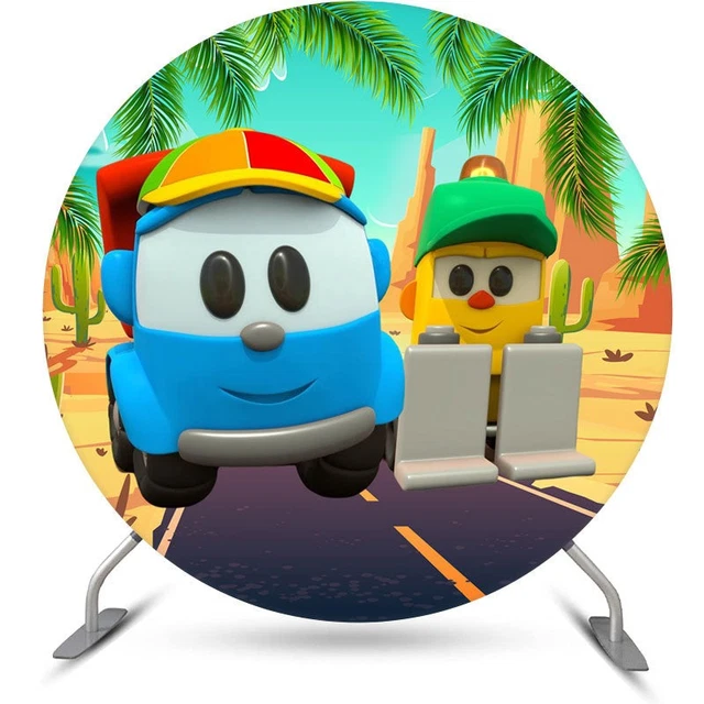 CIRCLE CARTOON CAR Themed Happy Birthday Backdrop Kit $37.94 - PicClick AU