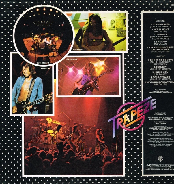 TRAPEZE SELF-TITLED LP vinyl UK Warner Bros 1976 with A3/B2 matrix K56165 EUR 22,09 - PicClick FR