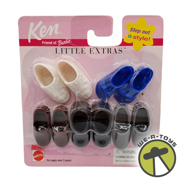 BARBIE LITTLE EXTRAS Ken Shoes Five Pairs Fashion 2001 Mattel #67036 ...